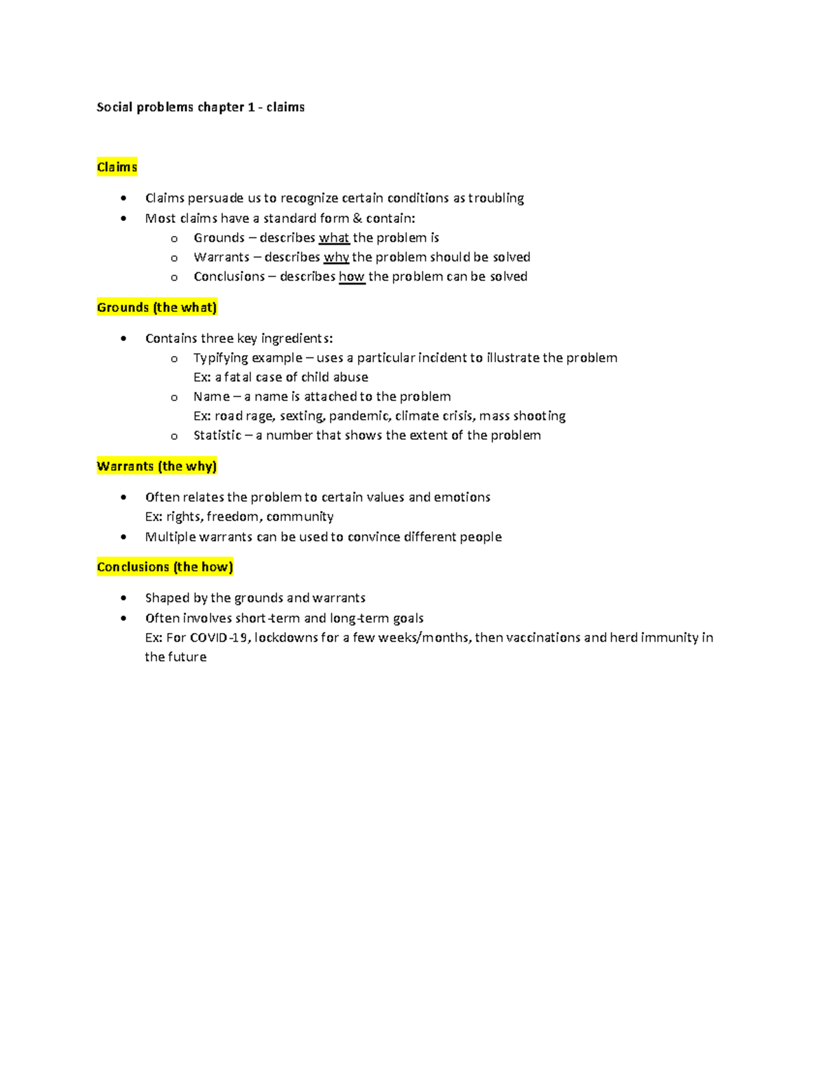 Social problems chapter 1 - claims - Social problems chapter 1 - claims ...