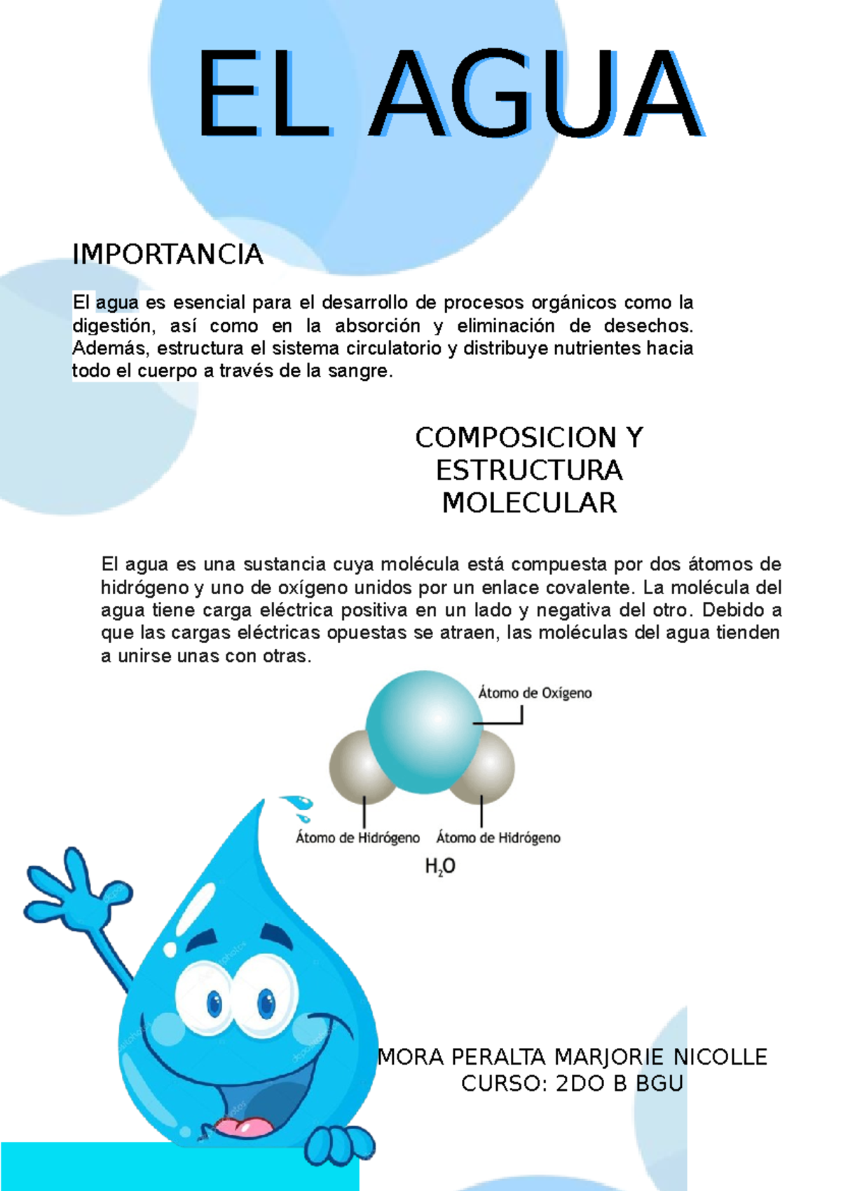 EL AGUA - apuntess - IMPORTANCIA EL AGUA EL AGUA COMPOSICION Y ...