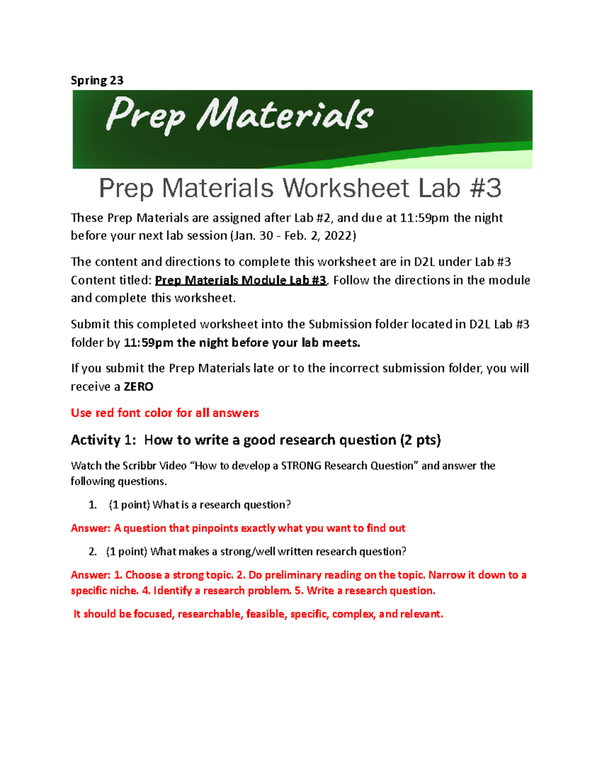 Prep Materials Worksheet Lab #03 - Spring 23 Prep Materials Worksheet ...