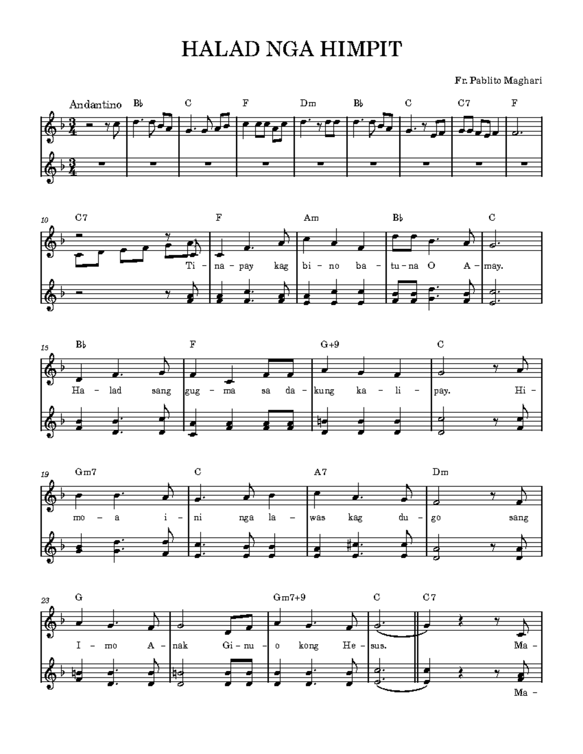 Halad nga Himpit Fr - song - HALAD NGA HIMPIT Fr. Pablito Maghari 10 23 ...