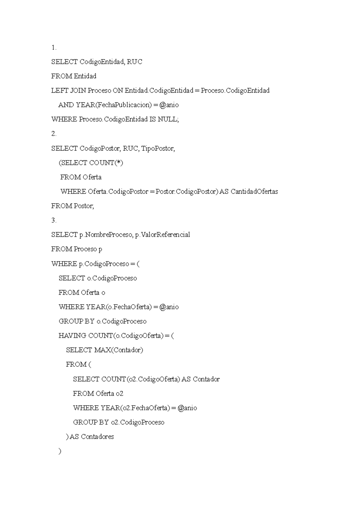 Upc-pre-202401-si400-examen-final-u202318333 - 1. SELECT CodigoEntidad, RUC FROM Entidad LEFT ...