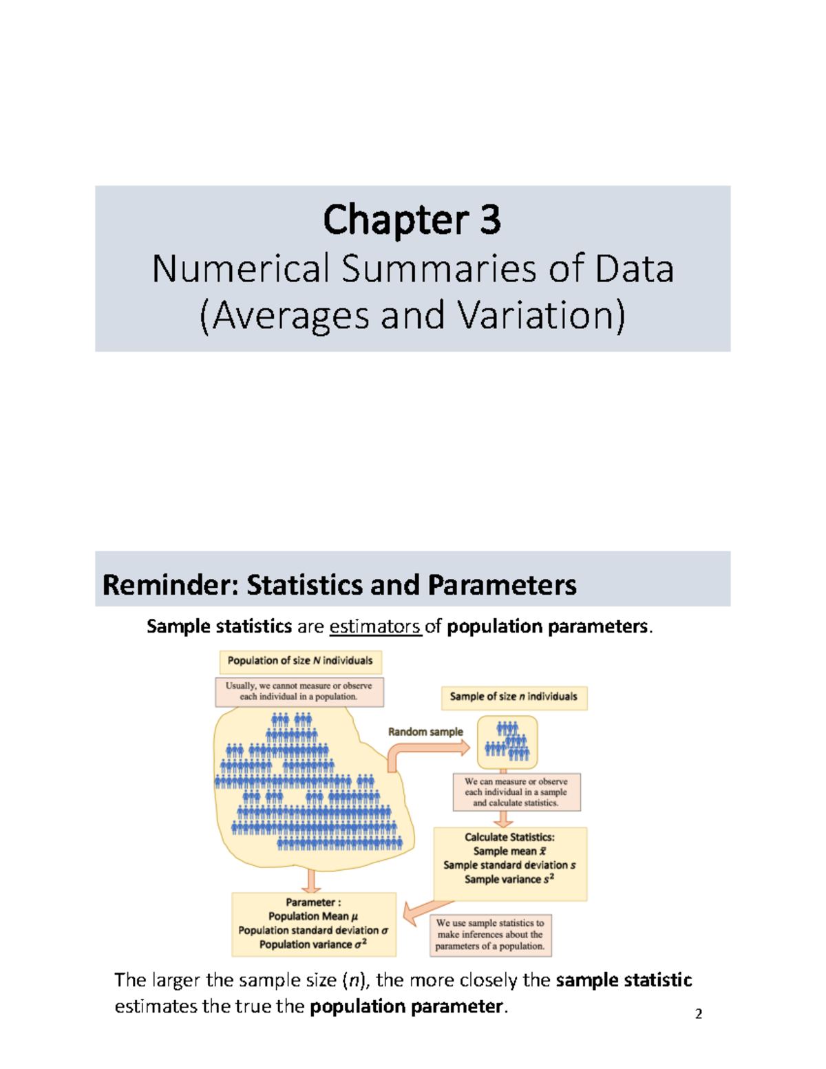 Ch 3 Class Notes Stat3379 Young Fall 2024 - Chapter 3 Numerical ...