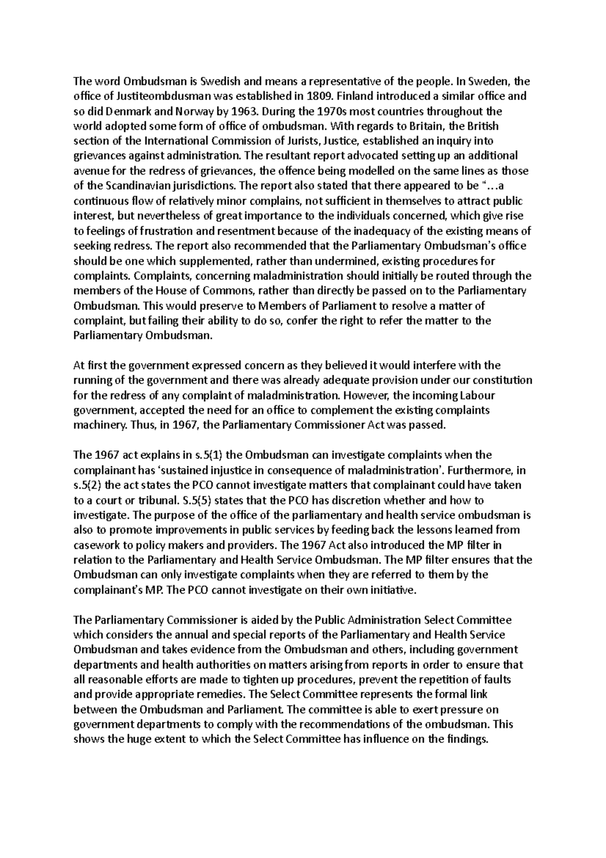 Parliamentary and Health Service Ombudsman - The word Ombudsman is ...