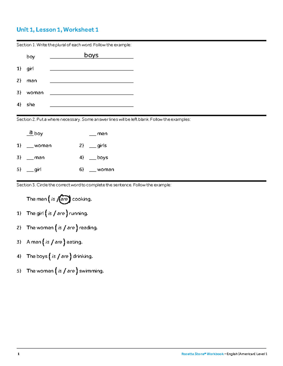 Unit 1, Lesson 1 Workbook - English - Studocu