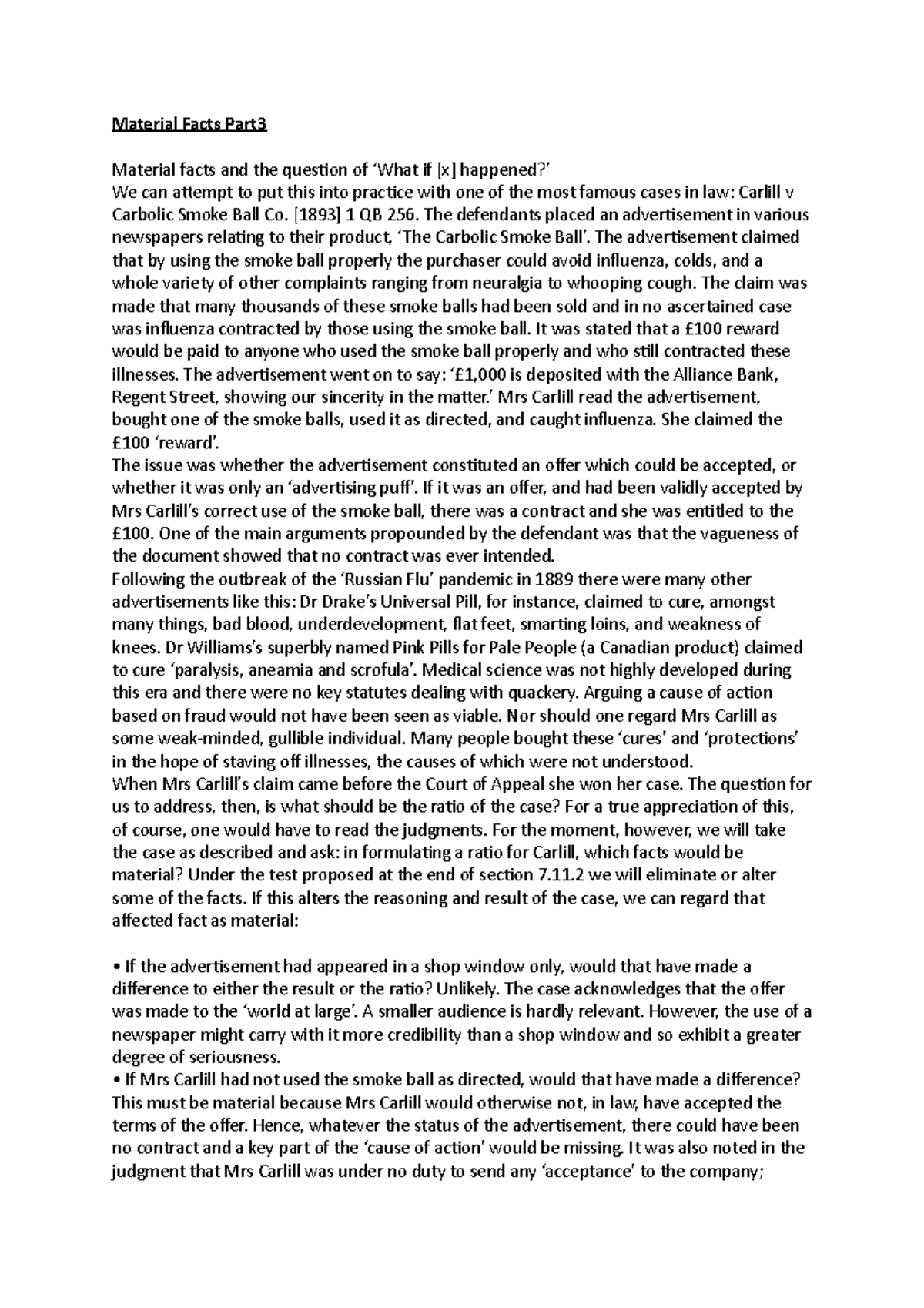 Material Facts Part3 - Lecture notes 5 - Material Facts Part Material ...