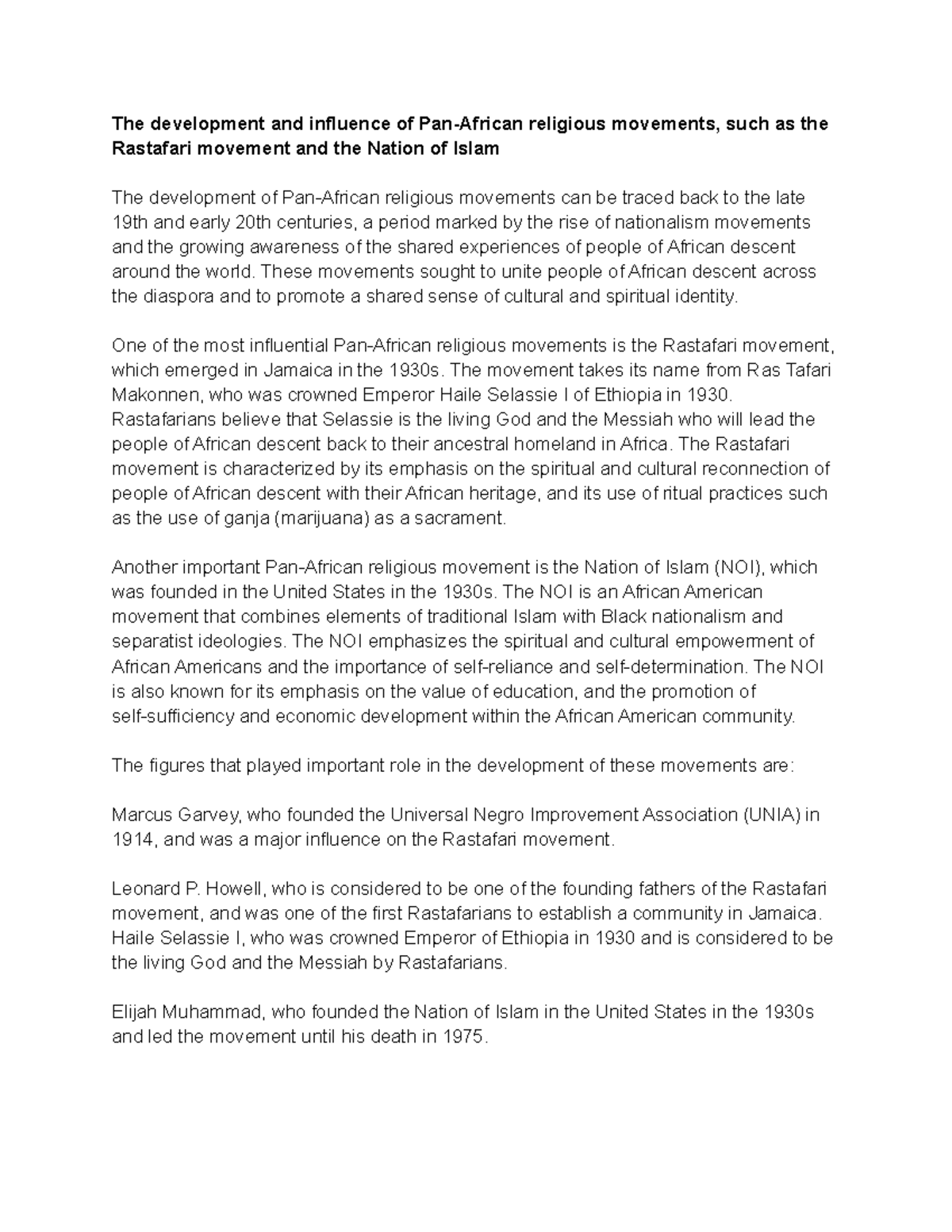 AFST 10 - Notes on the development and influence of Pan-African ...