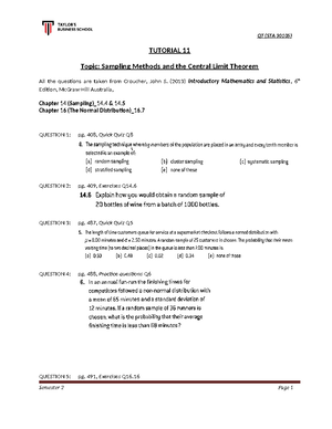 Tutorial 2 Que - QT (STA 30105) TUTORIAL 2 Topic: Linear Functions, Graphs & Working with - Studocu