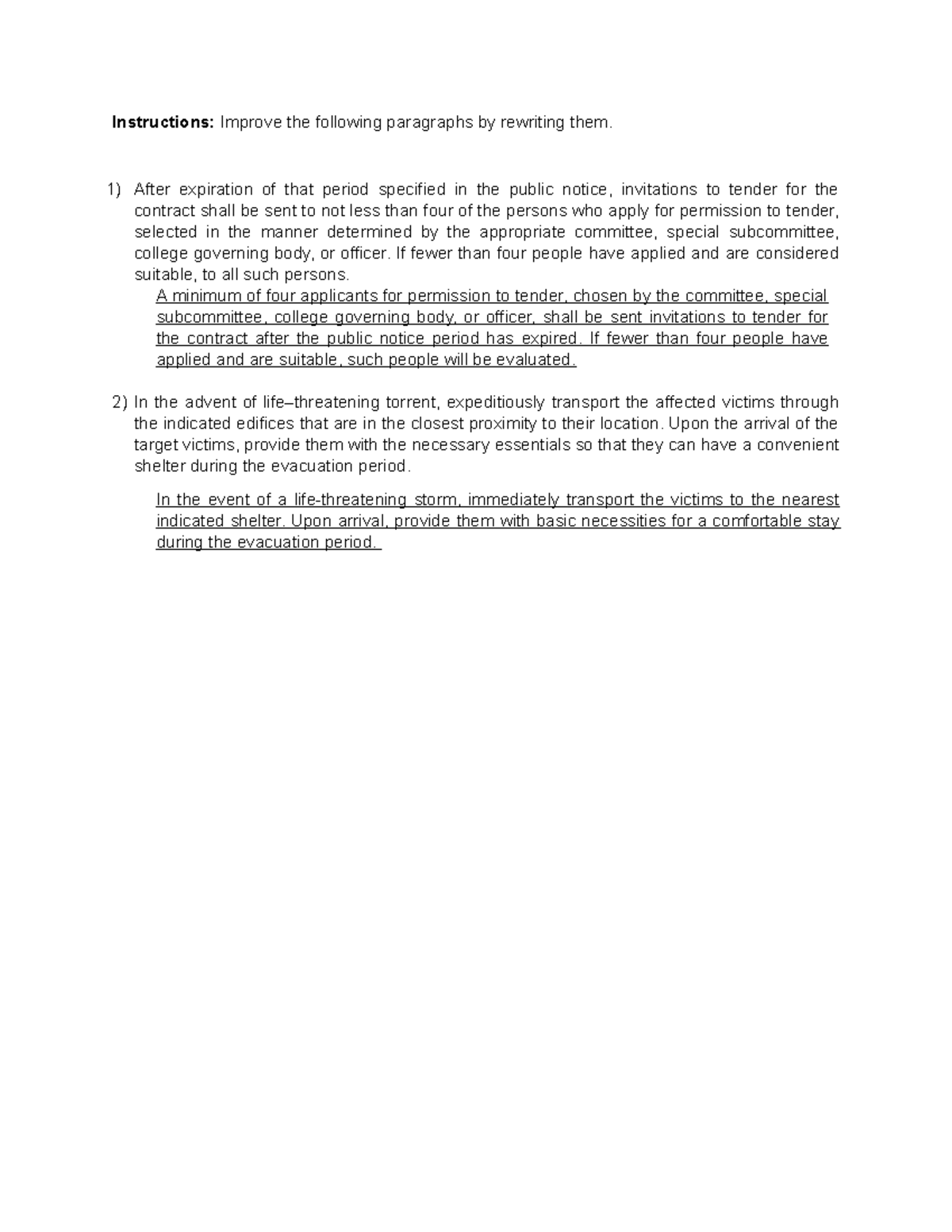 Activity 4 - Quiz to practice test - Instructions: Improve the ...