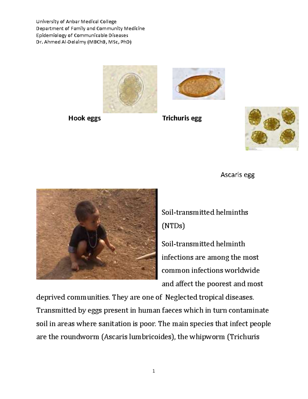 Soil-transmitted helminths - Department of Family and Community ...