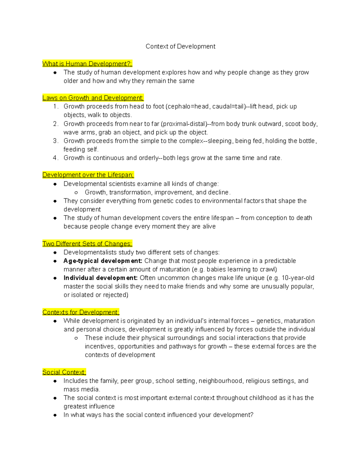 Context of Development - Context of Development What is Human ...