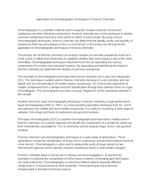 Identification of Unknown Substances in Forensic Investigations - One ...