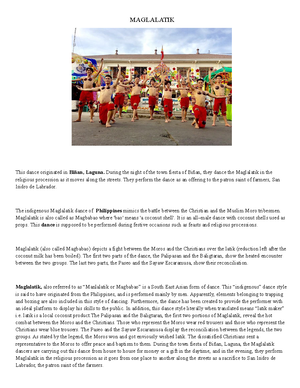 Maglalatik - Information - MAGLALATIK This dance originated in Biñan ...