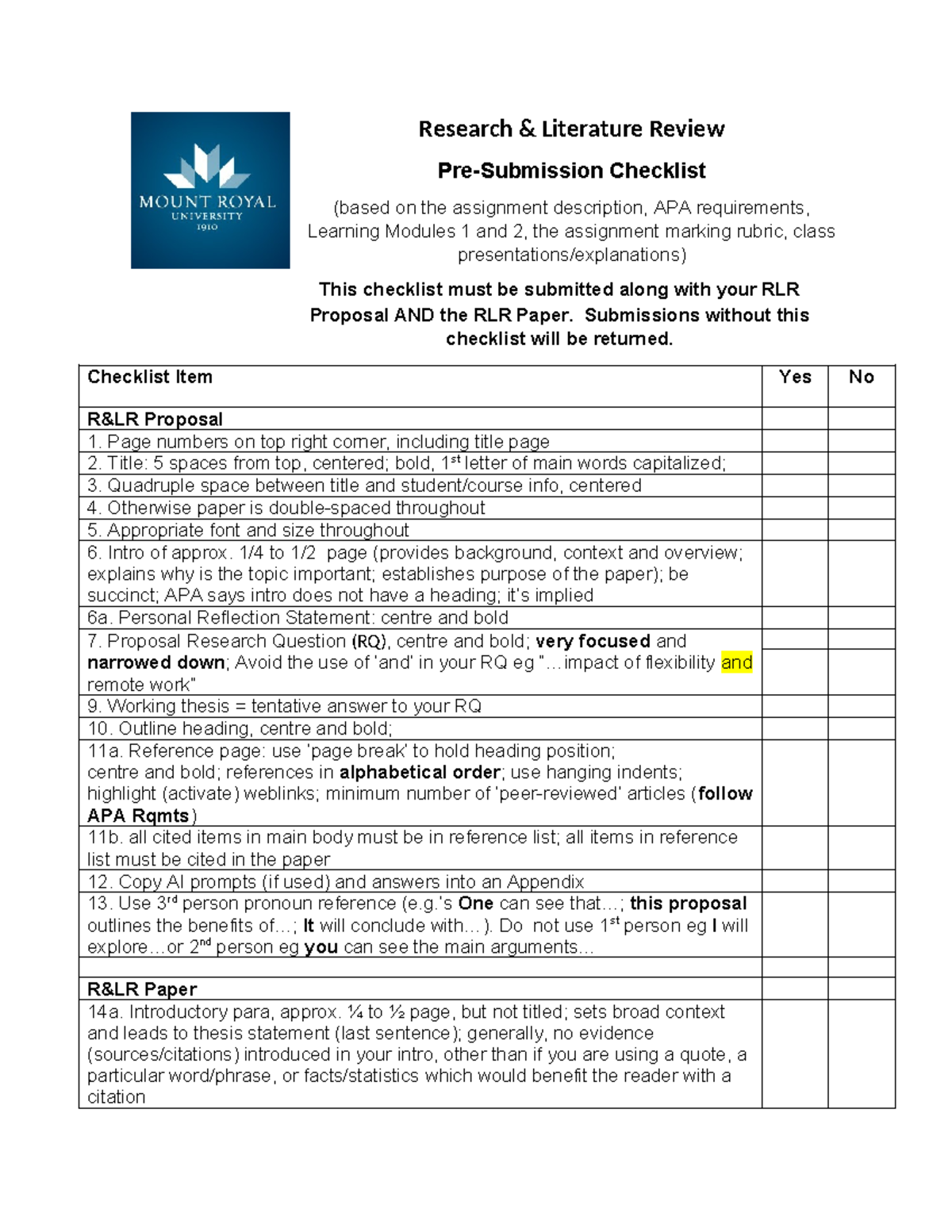 Pre-Submission Checklist for R&LR.docx rev - Research & Literature ...