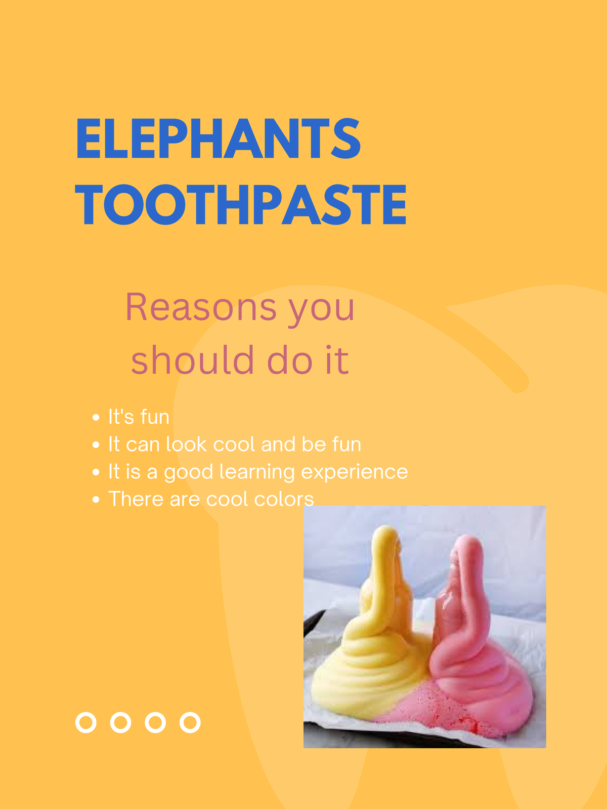 Elephant toothpaste - adfasd - ELEPHANTS TOOTHPASTE It's fun It can ...