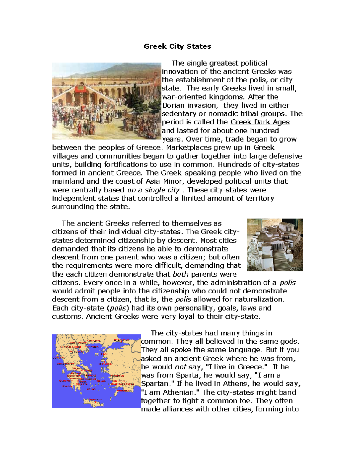 Greek City States - Hista 1421 - Greek City States The single greatest ...