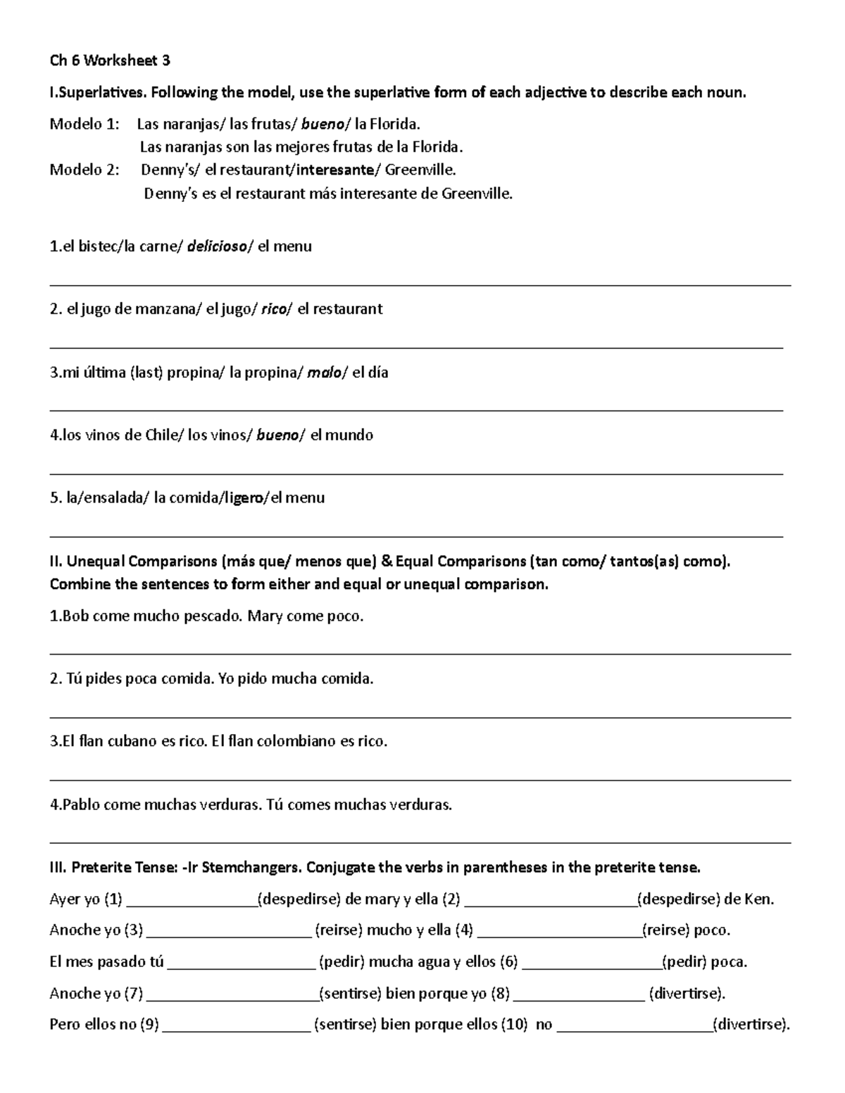Ch 6 Worksheet 3 - Professor Kevin Miles - Ch 6 Worksheet 3 I ...