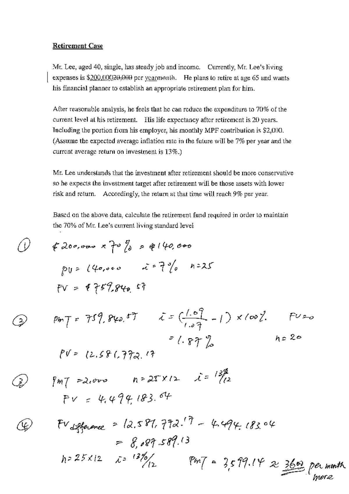 Retirement Case Solution Reference - Financial Management - Studocu
