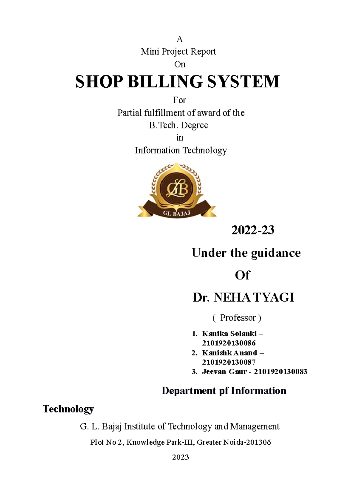 Mini%20project%20shop%20billing - A Mini Project Report On SHOP BILLING ...