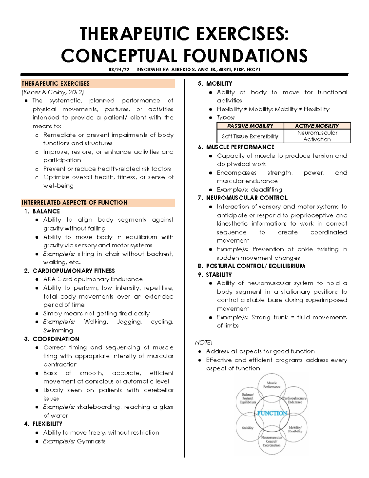 1.1 Therapeutic Exercises - Conceptual Foundations - THERAPEUTIC ...