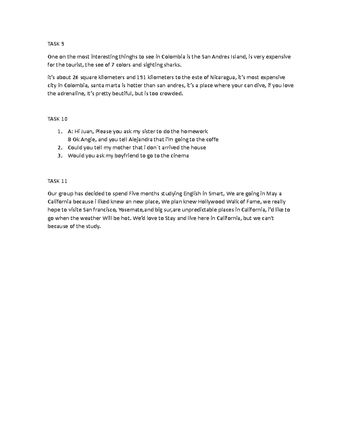 Portafolio TASK 9 TO 11 - ingeniera iberoamericana - TASK 9 One on the ...