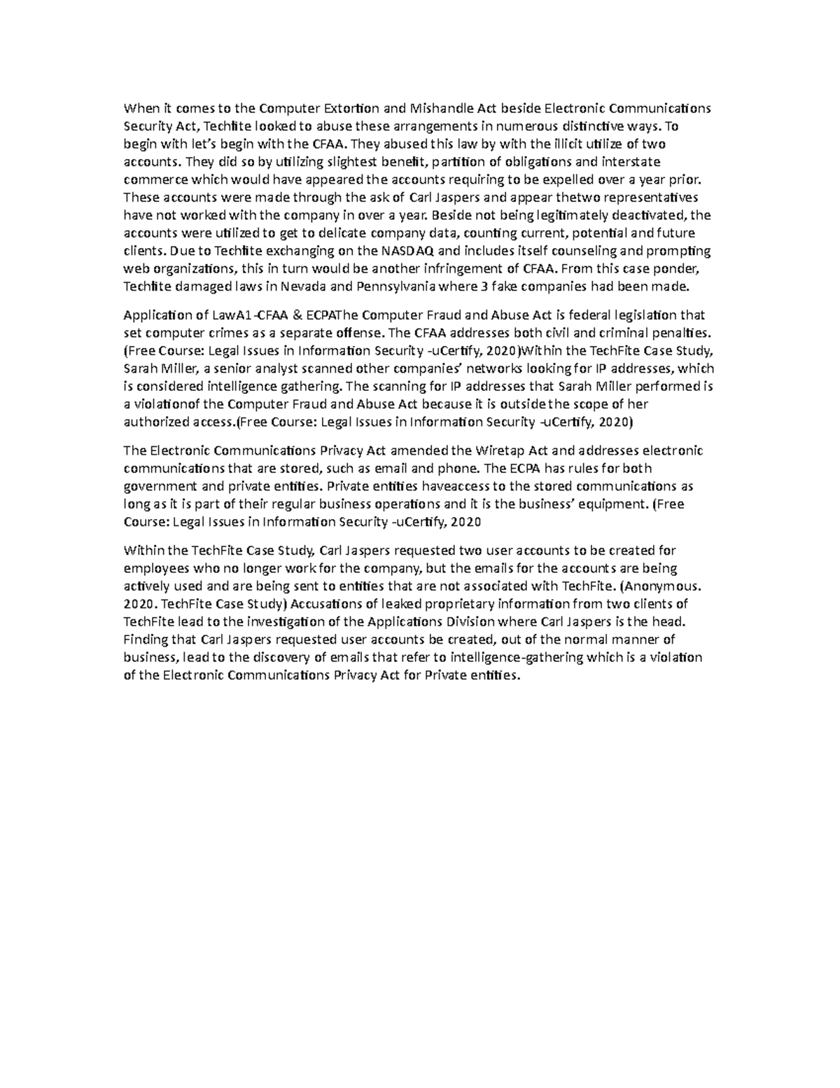 Legal Issues in Information Security - IHP3 - When it comes to the ...