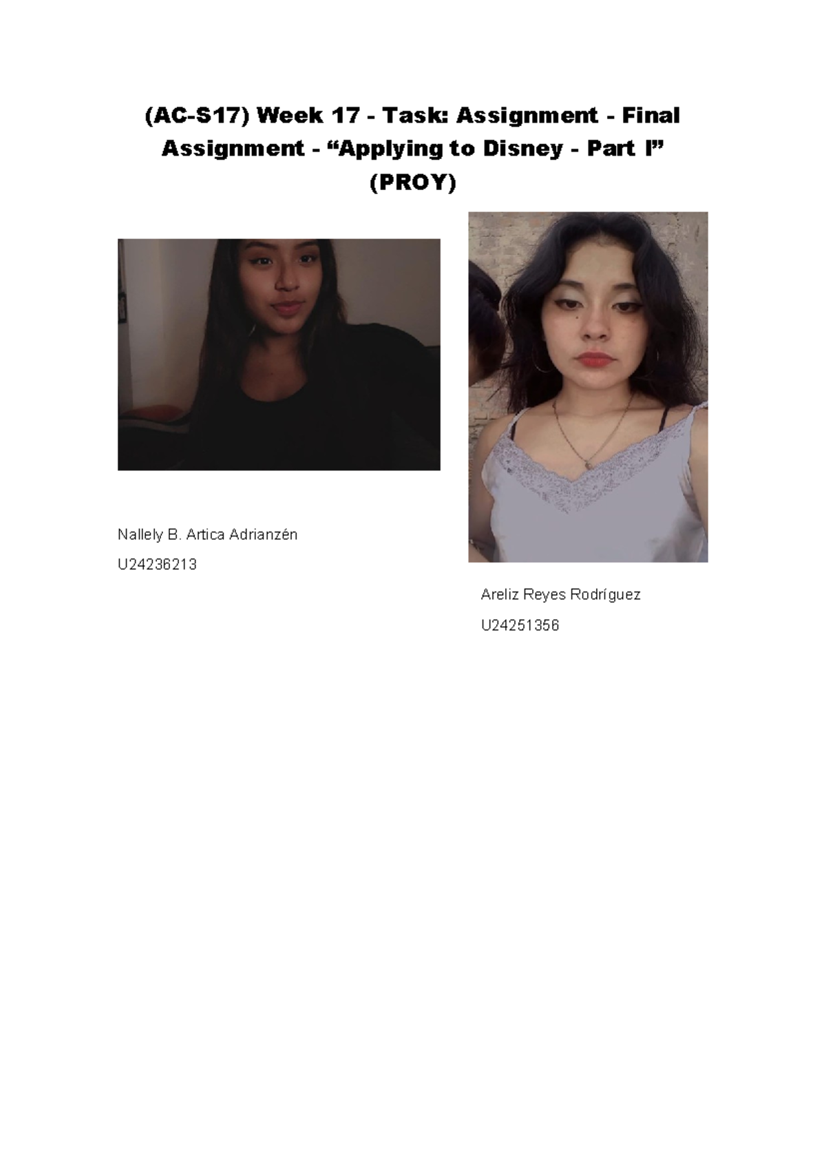 Examen final ingles - mmmmmmm - ingles, tarea - (AC-S17) Week 17 - Task: Assignment - Final ...