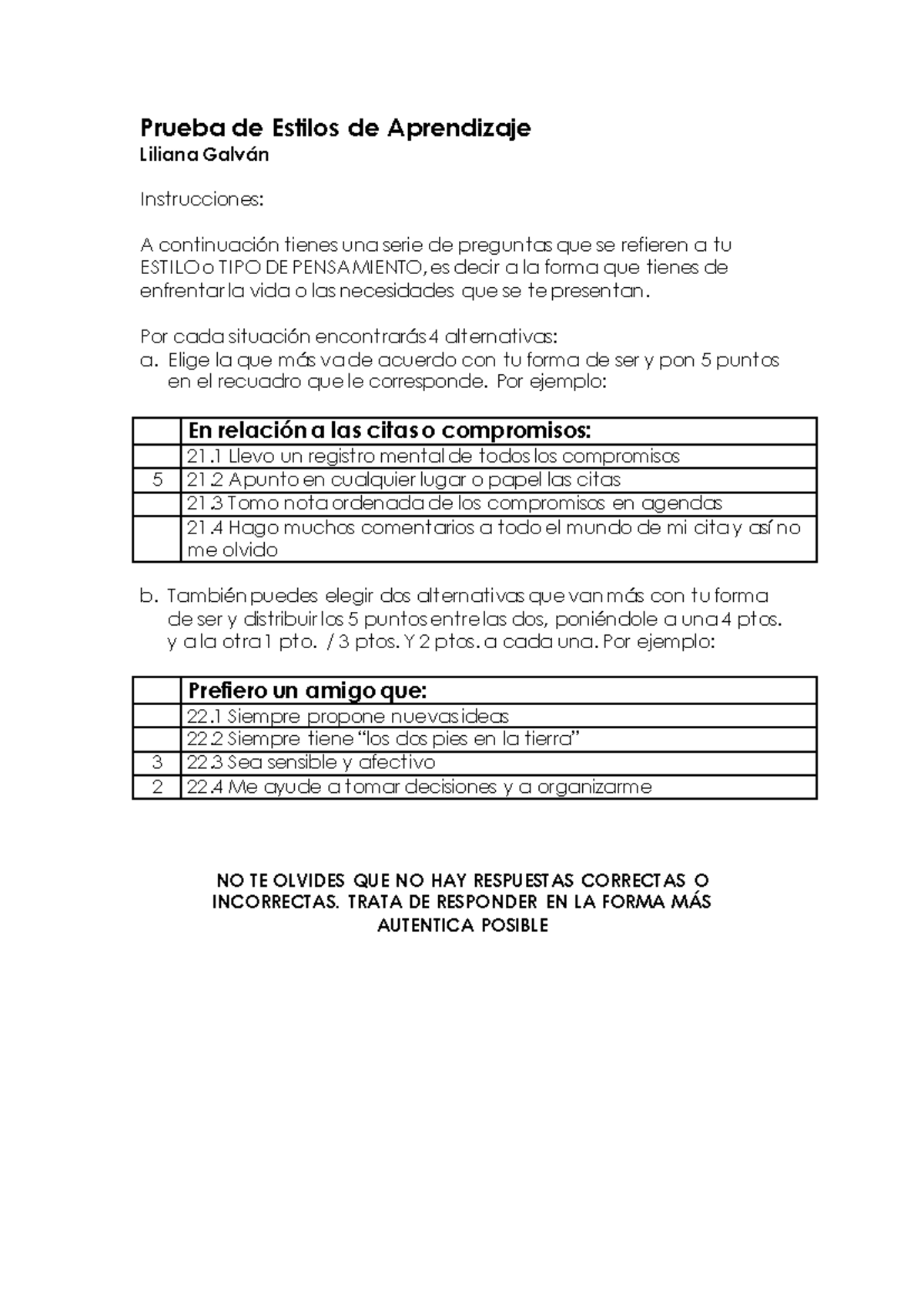 Ned Herrmann MC - Test - Prueba de Estilos de Aprendizaje Liliana ...
