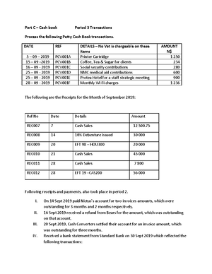 Cashbook Details class activity Cash account - Prepared by: Educational ...
