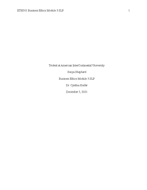 ETH501 Module 4 SLP Shepherd - Copy - Trident at American ...