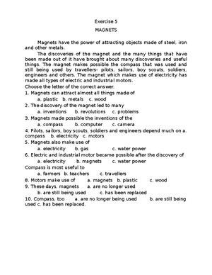 Exercises 9 and 10 - Developing Reading Power - Exercise 9 THE TRICYCLE ...