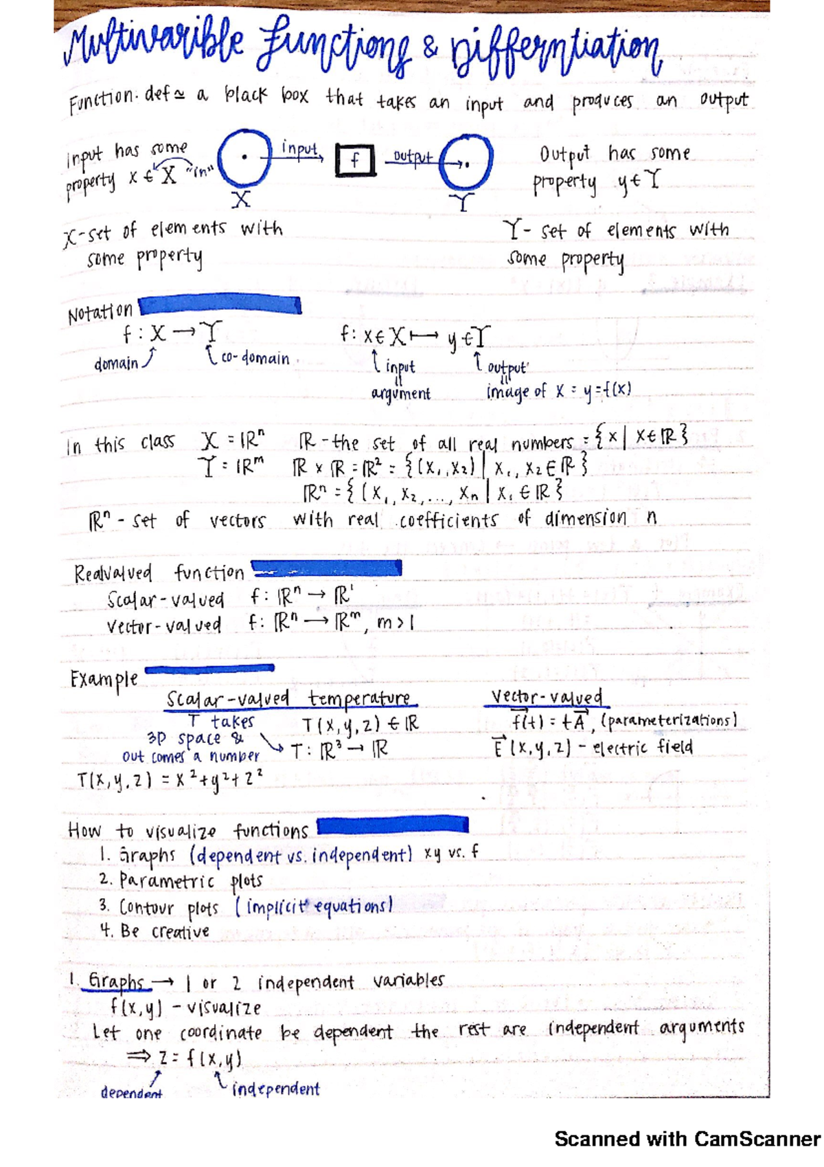 Multivariable Functions and Differentiation - Multiverrible functions Differntiation Function ...