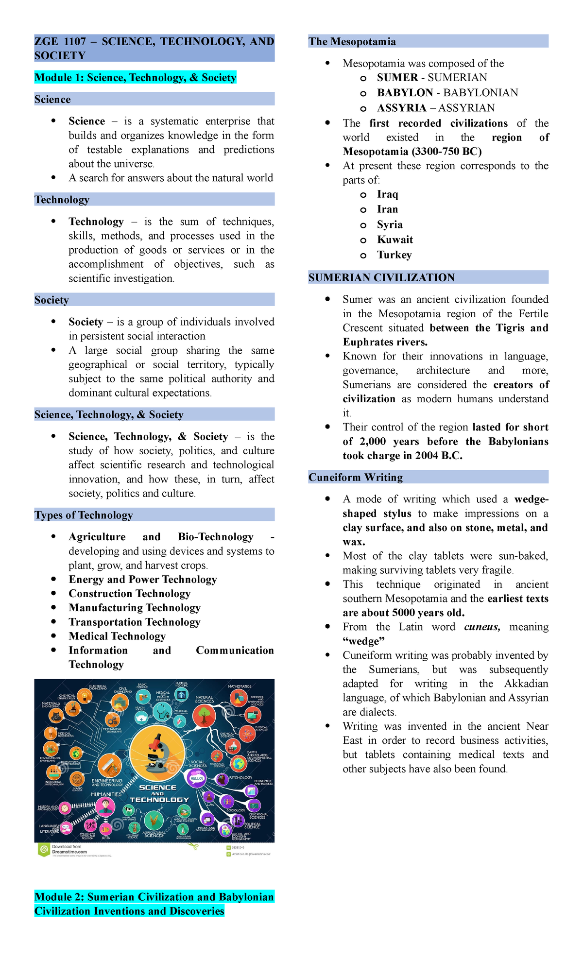 STS Reviewer ( Prelim) - ZGE 1107 – SCIENCE, TECHNOLOGY, AND SOCIETY ...