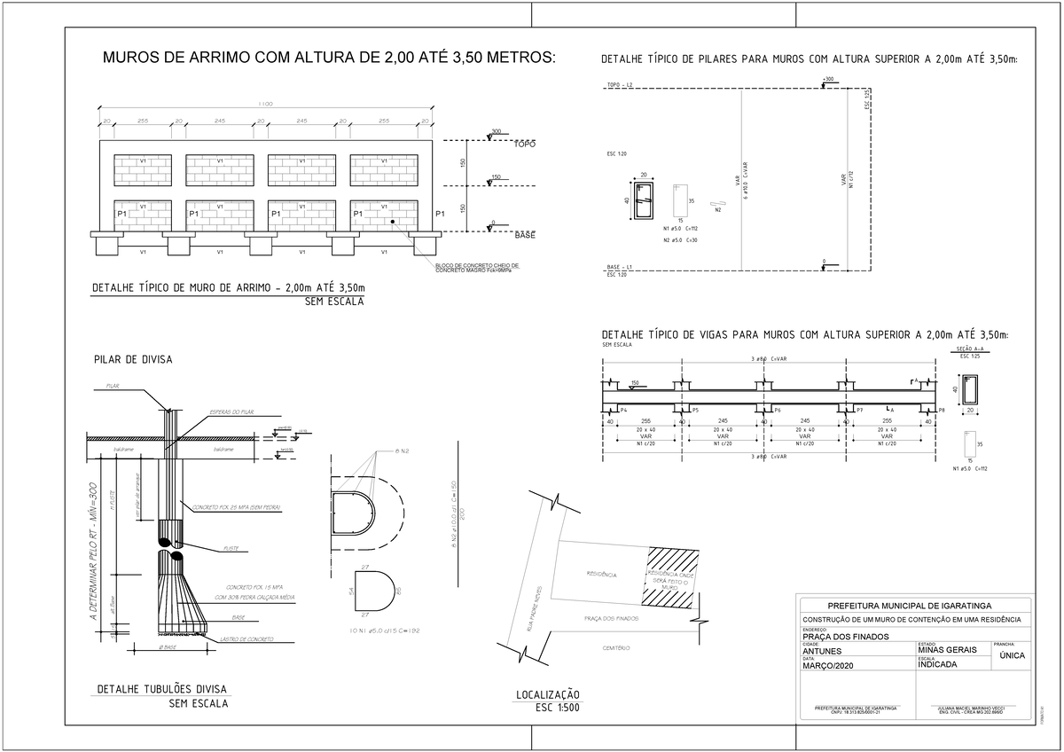 Arquivos 205202010 860 - A DETERMINAR PELO RT - MÍN= Ø BASE 15 5 alt H ...