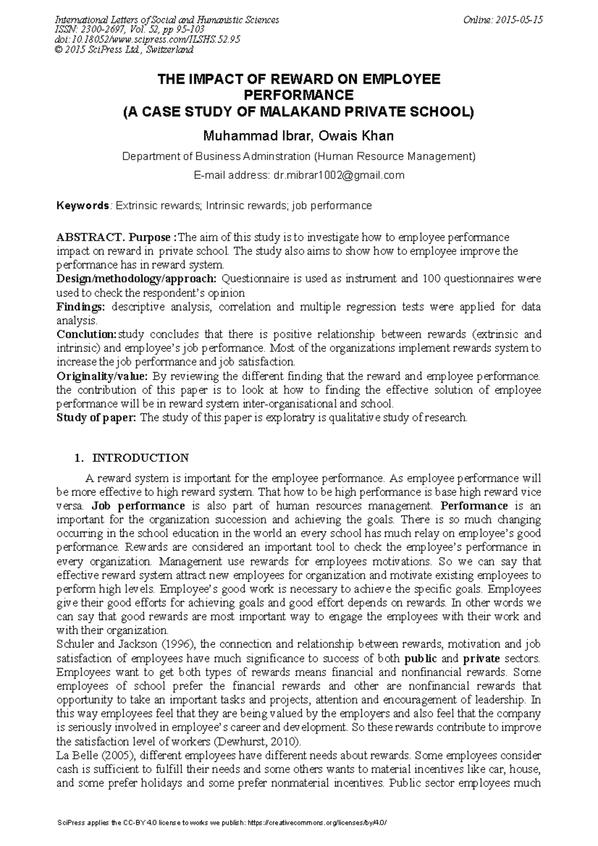 Article 176708 Notes THE IMPACT OF REWARD ON EMPLOYEE PERFORMANCE article-176708-notes-the-impact-of-reward-on-employee-performance