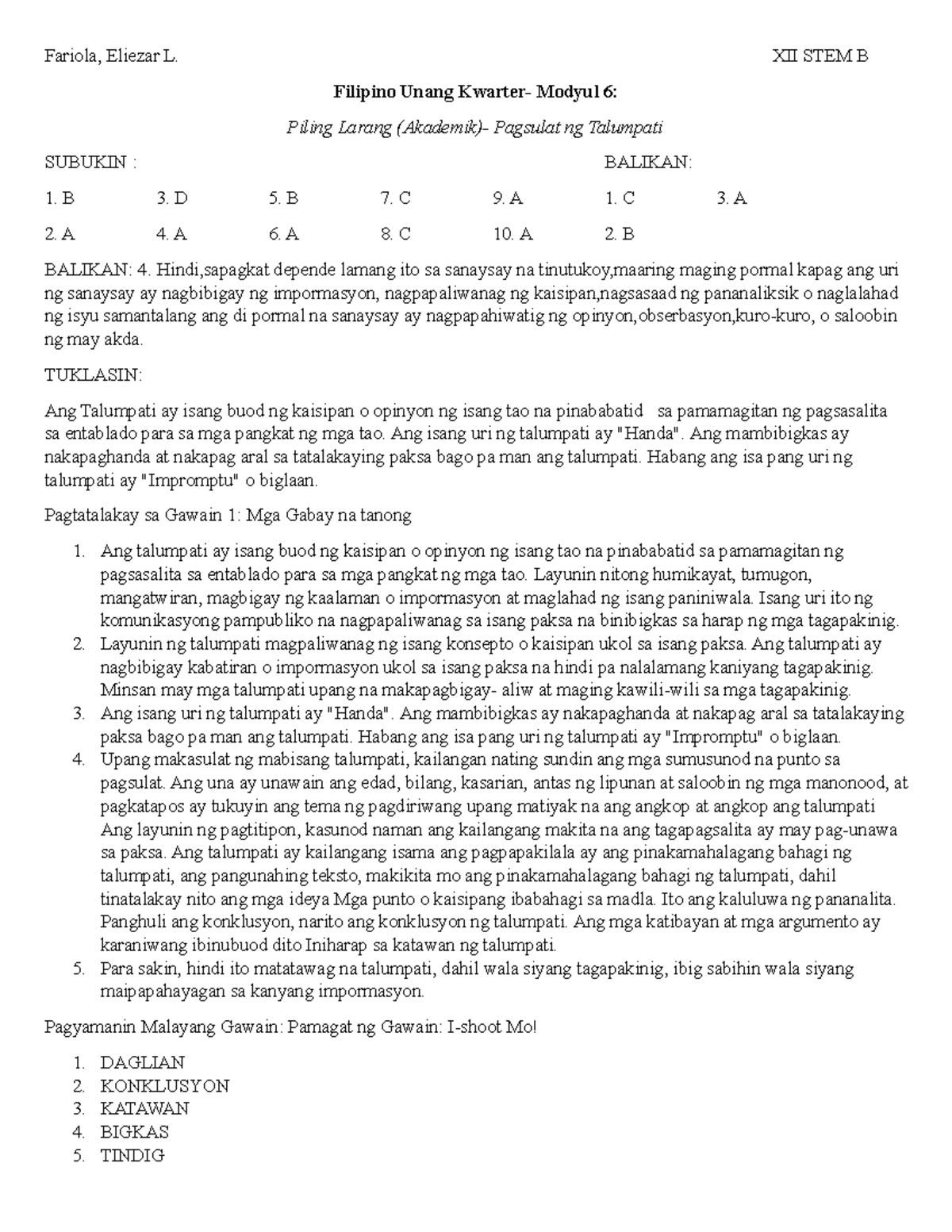 FILW6 FINAl Fsafaer Asdsd Fariola Eliezar L XII STEM B Filipino filw6-final-fsafaer-asdsd-fariola-eliezar-l-xii-stem-b-filipino