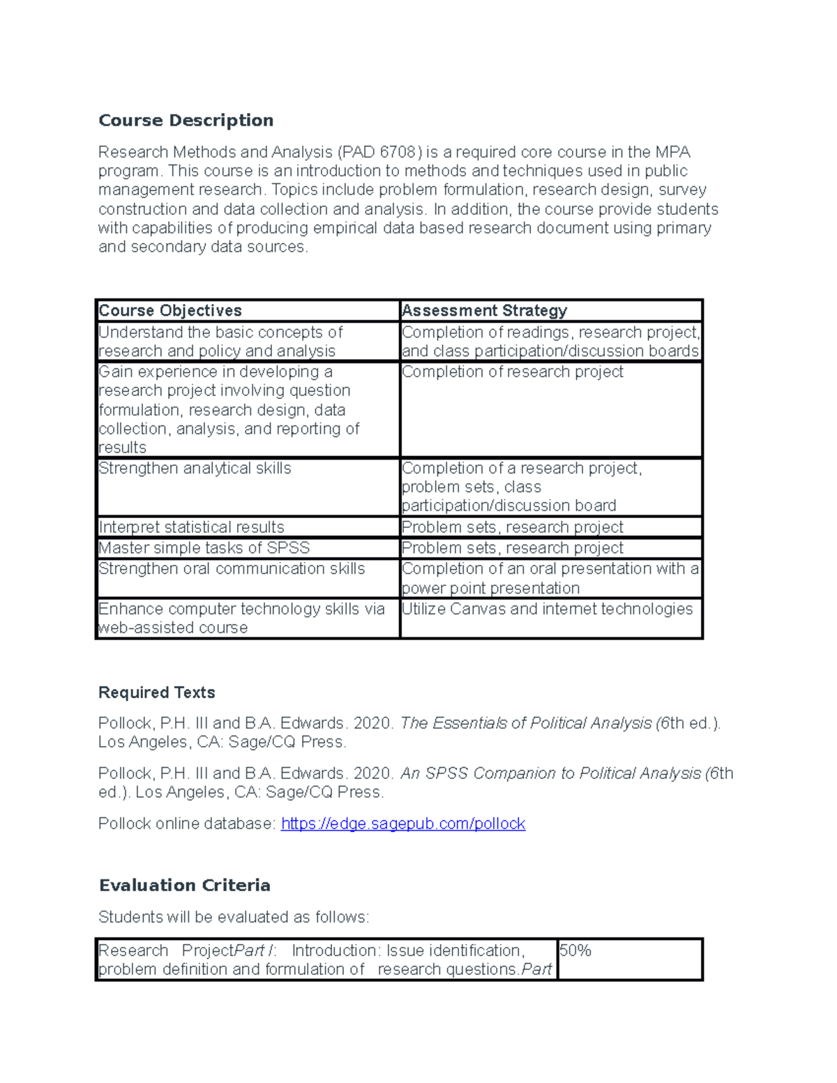 Course+Description warnell - Course Description Research Methods and ...