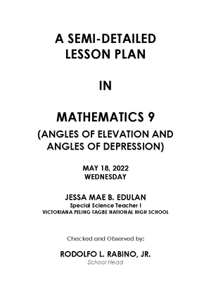TOS Genmath Q1 - A sample table of specification in general mathematics ...