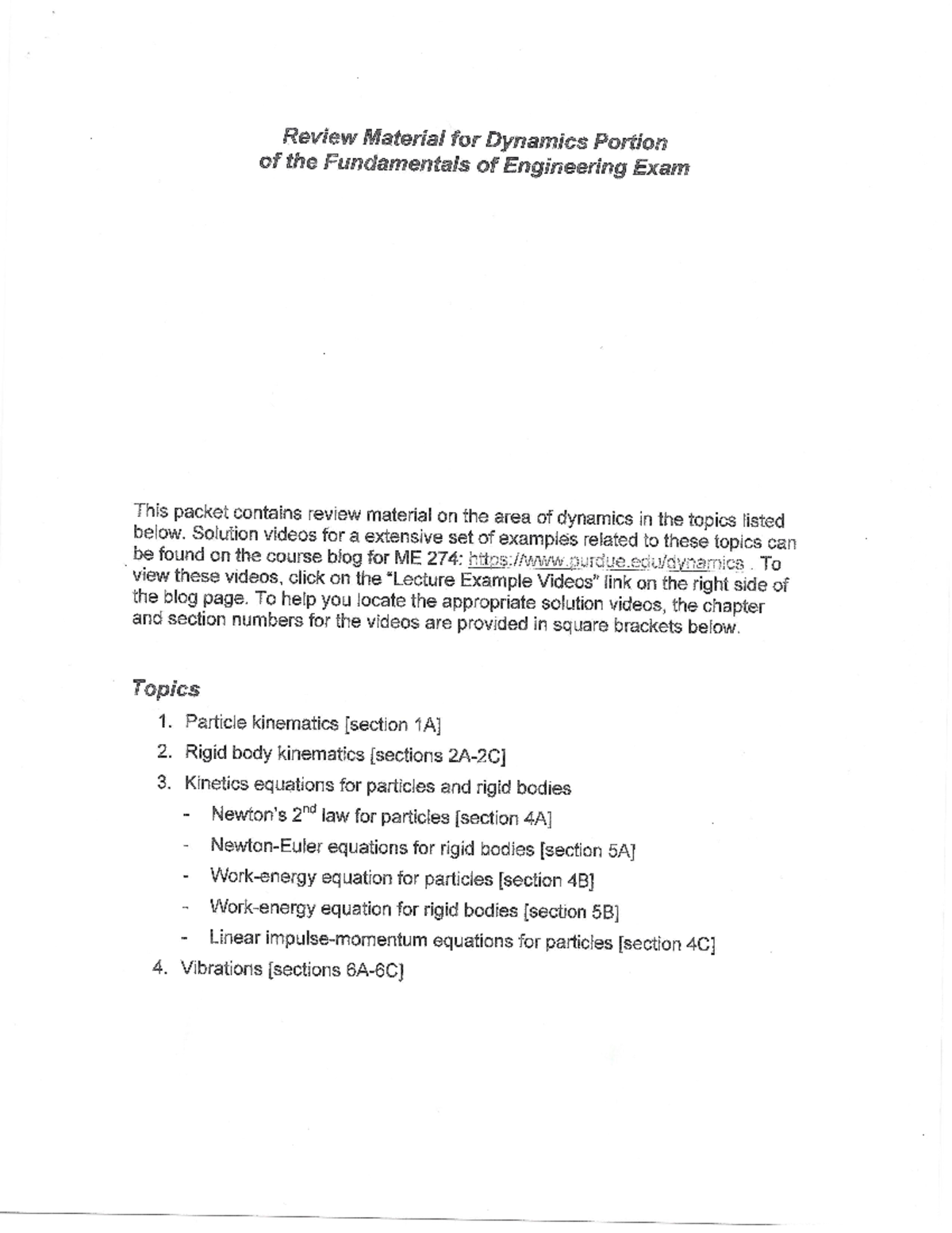 Dynamics Notes - phy137 - Studocu