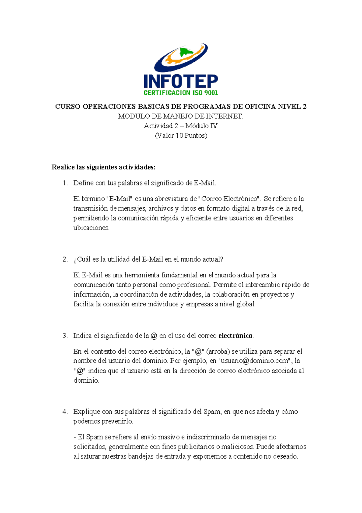 Actividad 2 - Modulo 04 - CURSO OPERACIONES BASICAS DE PROGRAMAS DE ...