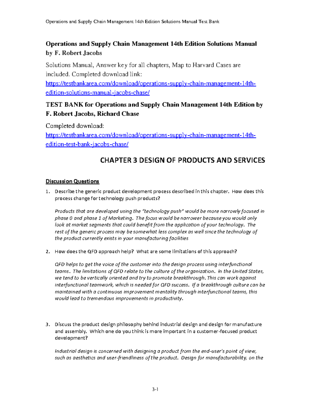 Dlscrib - chapter 1 - Operations and Supply Chain Management 14th ...