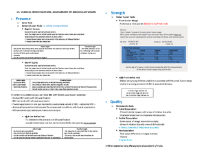 Heterophorias - notes - Classification of Heterophorias: Latent ...