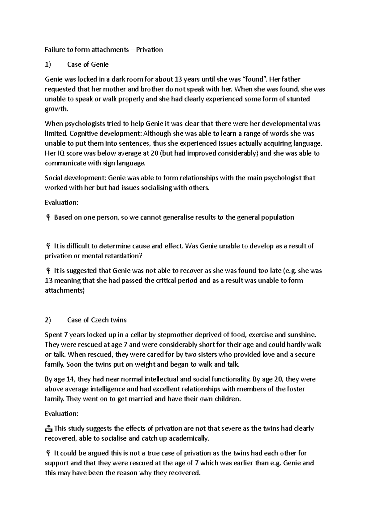 Unit 1 part 6 - in depth notes on the psych 101 module - Failure to ...