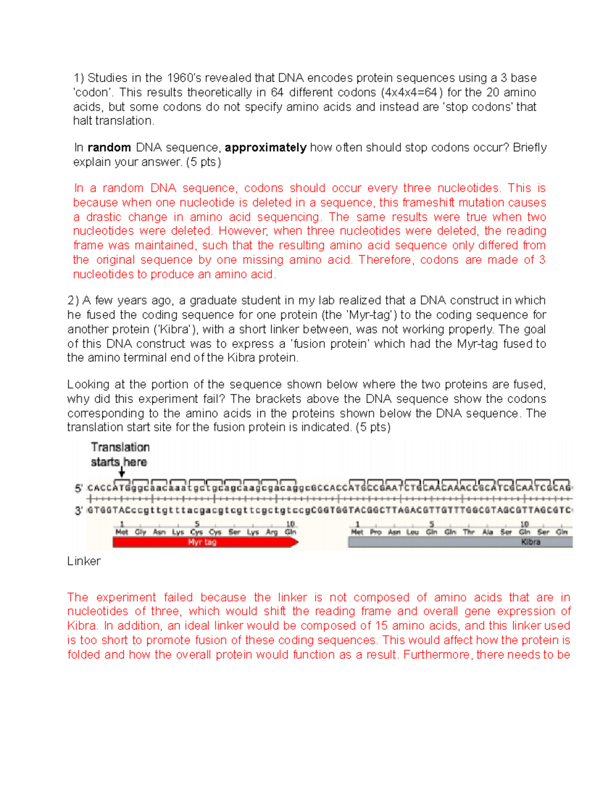 EQ 4-1 - cell bio homework answers - Studies in the 1960’s revealed ...