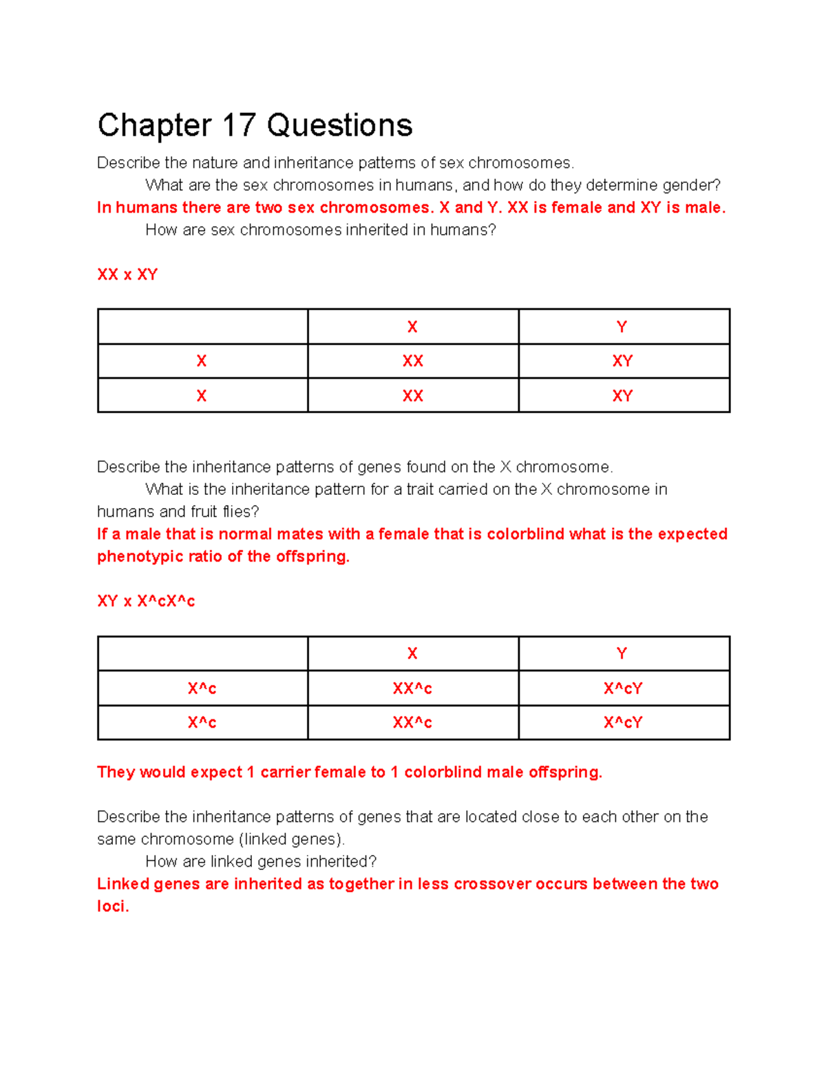 Chapter 17 Questions Objectives - Chapter 17 Questions Describe the ...