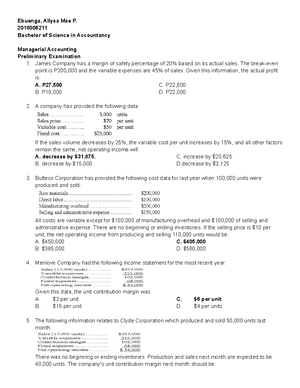 ACC106 1ST Grading EXAM Answers - NAME: Date: Professor: Section: Score ...
