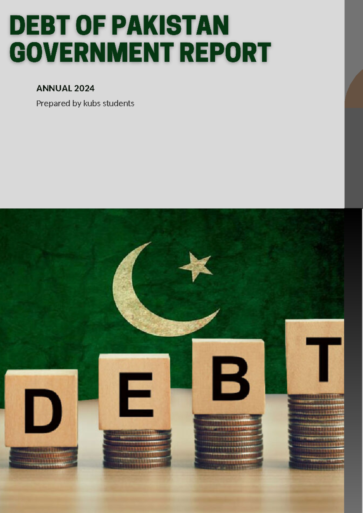 Report ON PAKISTAN GOVT DEBT - ANNUAL 2024 Prepared by kubs students ...