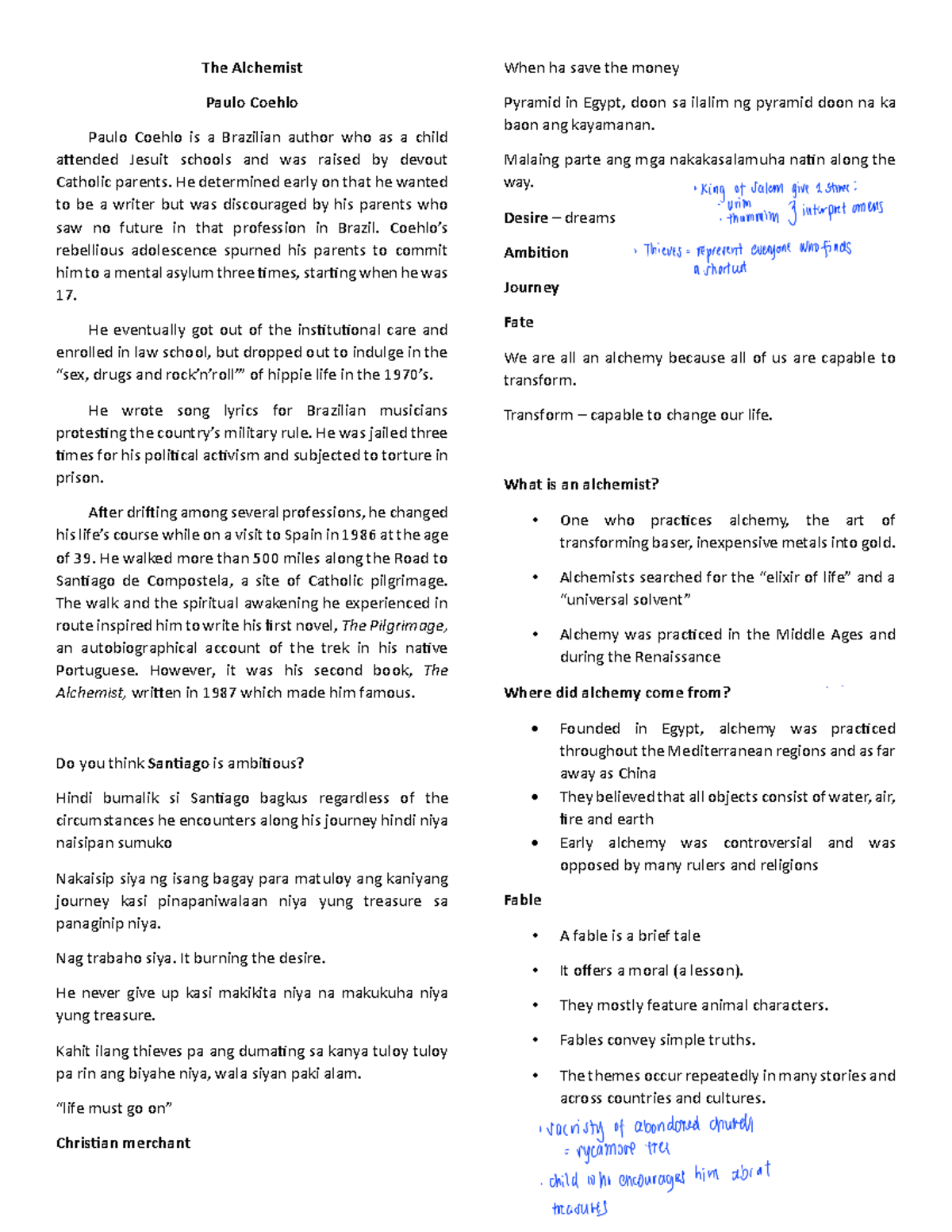 Midterm- Great- Books 230401 2018 46 - The Alchemist Paulo Coehlo Paulo ...