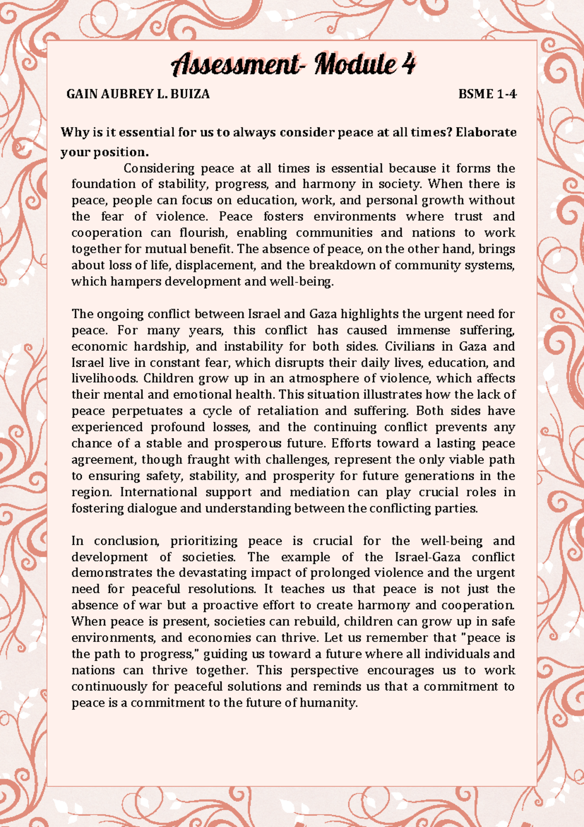 Buiza Module 4 CWTS002 - Assessment- Module 4Assessment- Module 4 GAIN ...