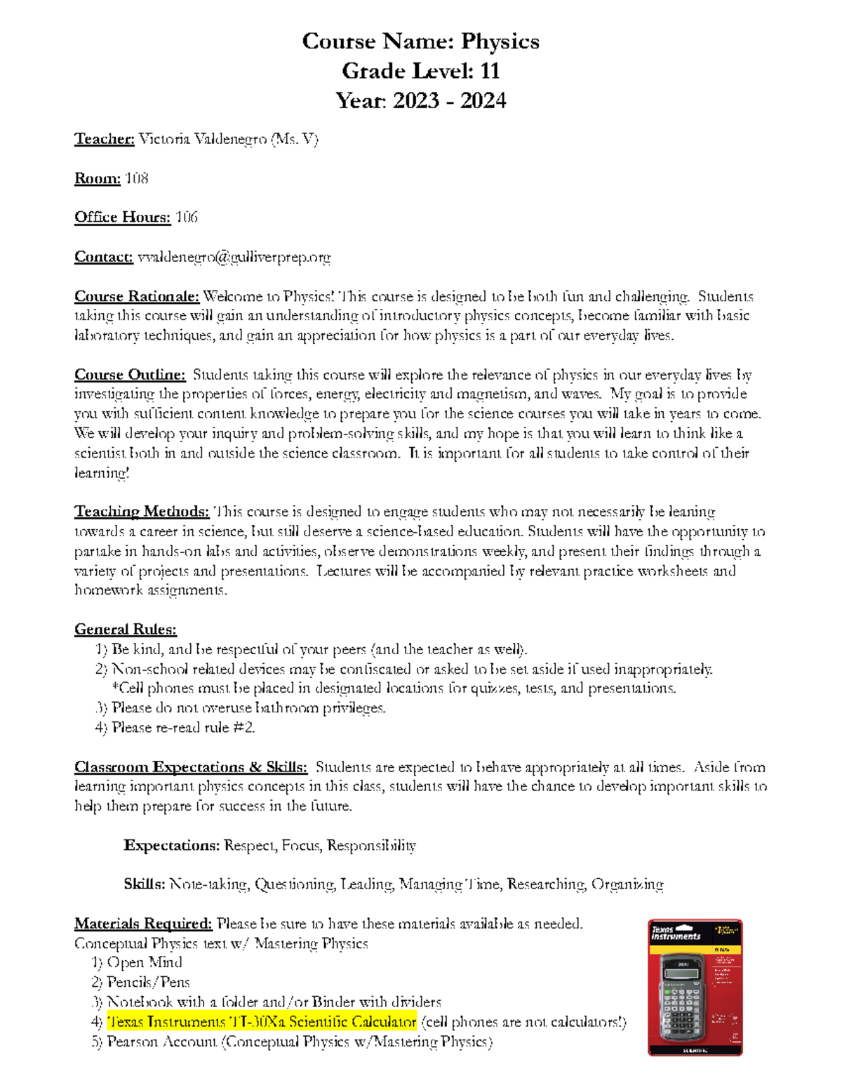Copy of CP Contract - Valdenegro - Google Docs - Course Name: Physics ...