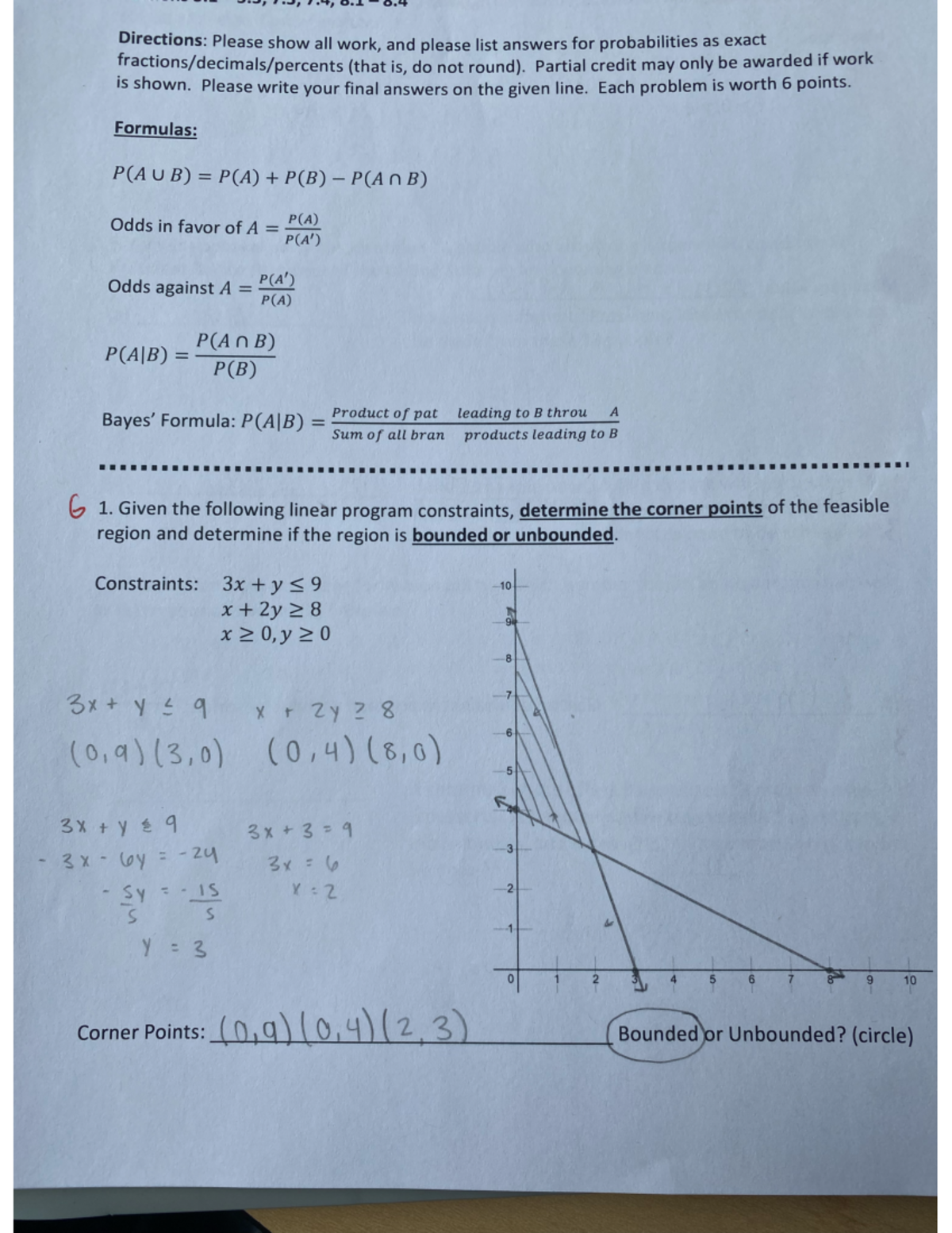 Math 208 exam 2 (1:8) - quantitative models for business Hayley Nathan ...